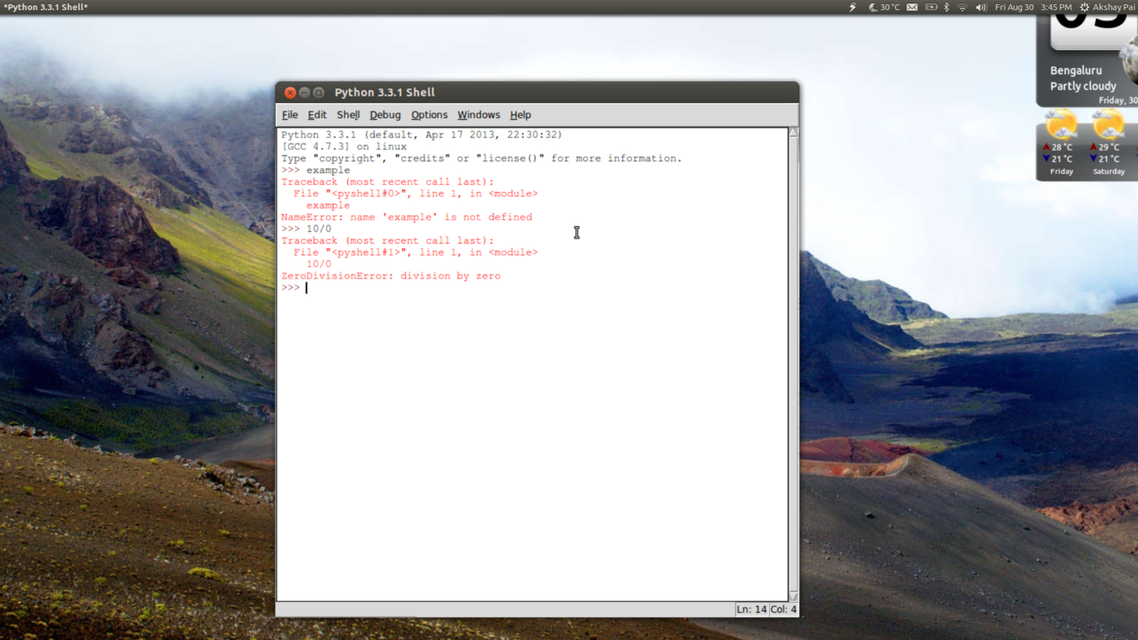 Execeptions in Python: What they mean.. - Source Dexter